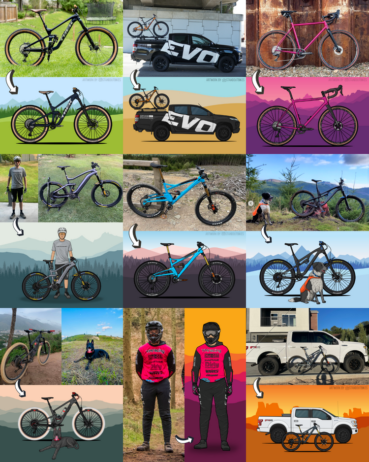 Stand Out Bikes | Personalized Bike Art & Prints | Draw My Bike™